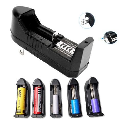 Universal single slot Charger For 3.7V Rechargeable Battery 18650 ...