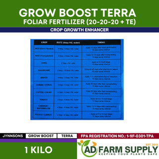 Grow Boost Terra Foliar Fertilizer 20-20-20 + TE | Shopee Philippines
