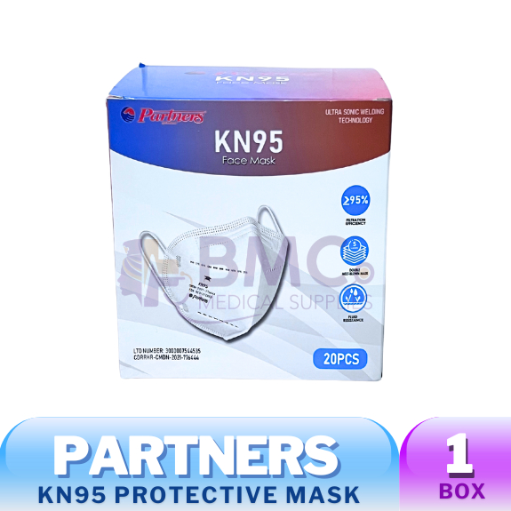 KN95 Face Mask Partner's 20pcs/Per/Box >95% Filtration Efficiency ...