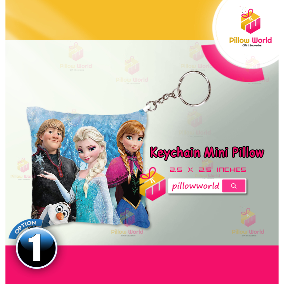 Frozen Elsa Olaf Ana / Mini Pillow Keychain by PillowWorld | Shopee ...