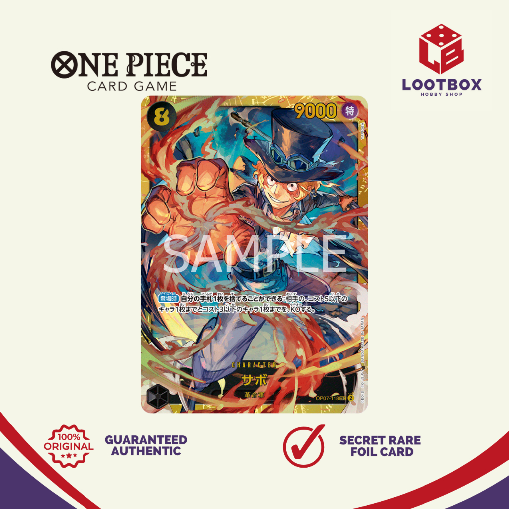 One Piece Card Game: OP07-118 Sabo (Secret Rare) - OP07 500 Years in ...
