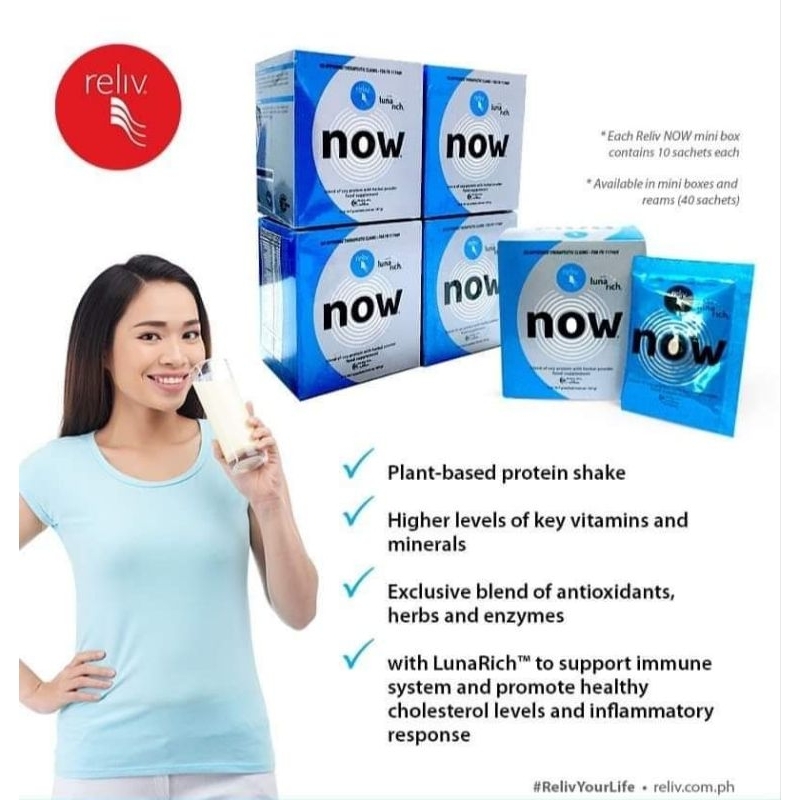 Reliv NOW Vanilla (4 Box or 40 sachet) | Shopee Philippines