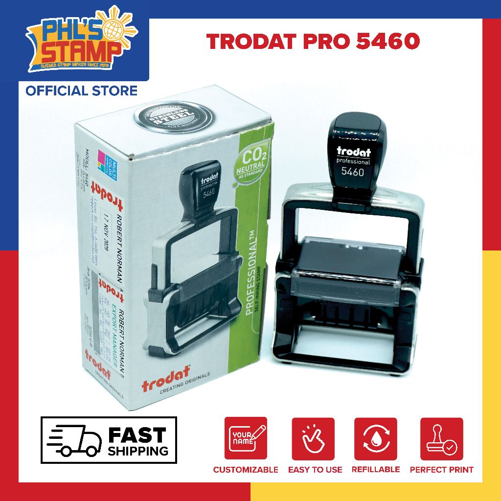 Trodat 5460 Personalized Dater stamp | Shopee Philippines