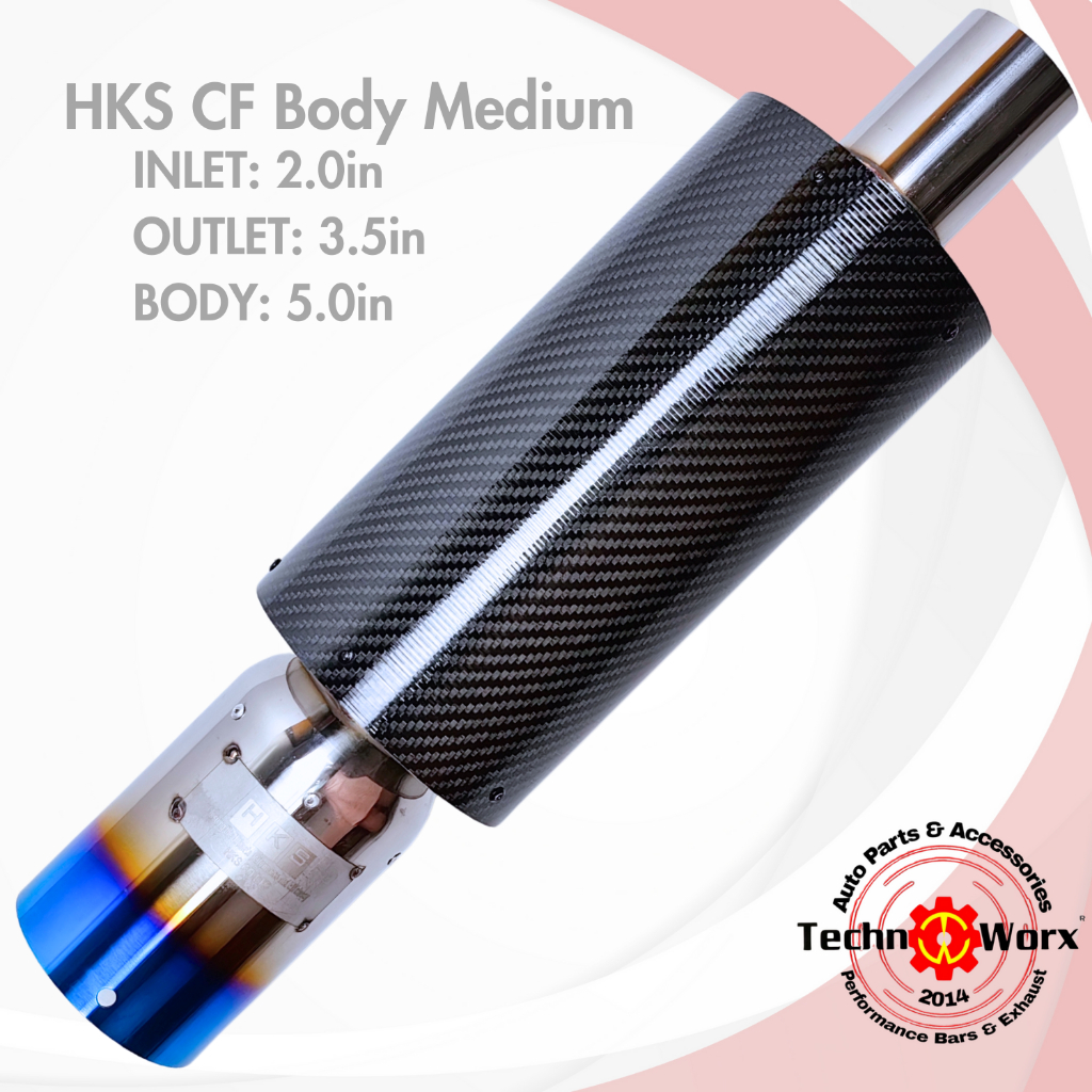 HKS Medium CARBON FIBER ORIGINAL Muffler Free Flow high Quality ...