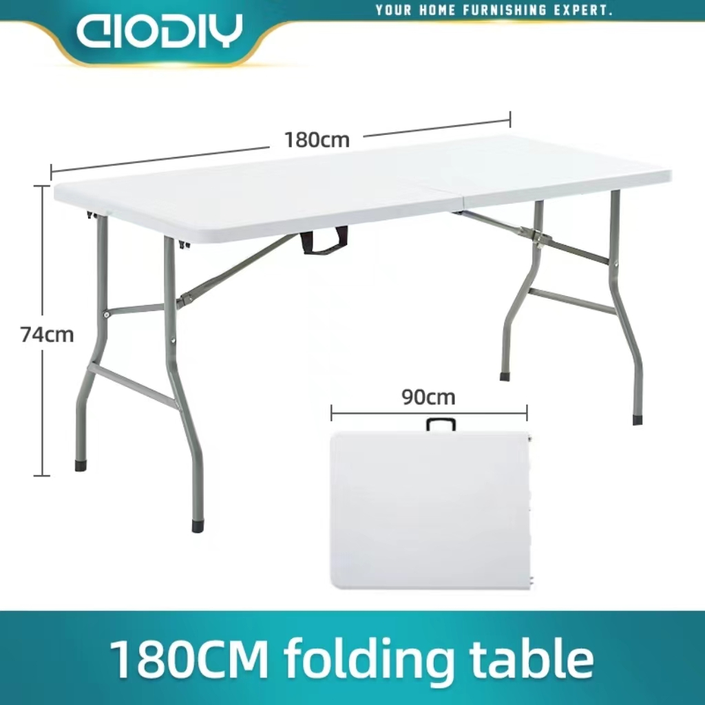AIODIY Folding Table Foldable Chair 6 FT/4FT For Family Gatherings ...