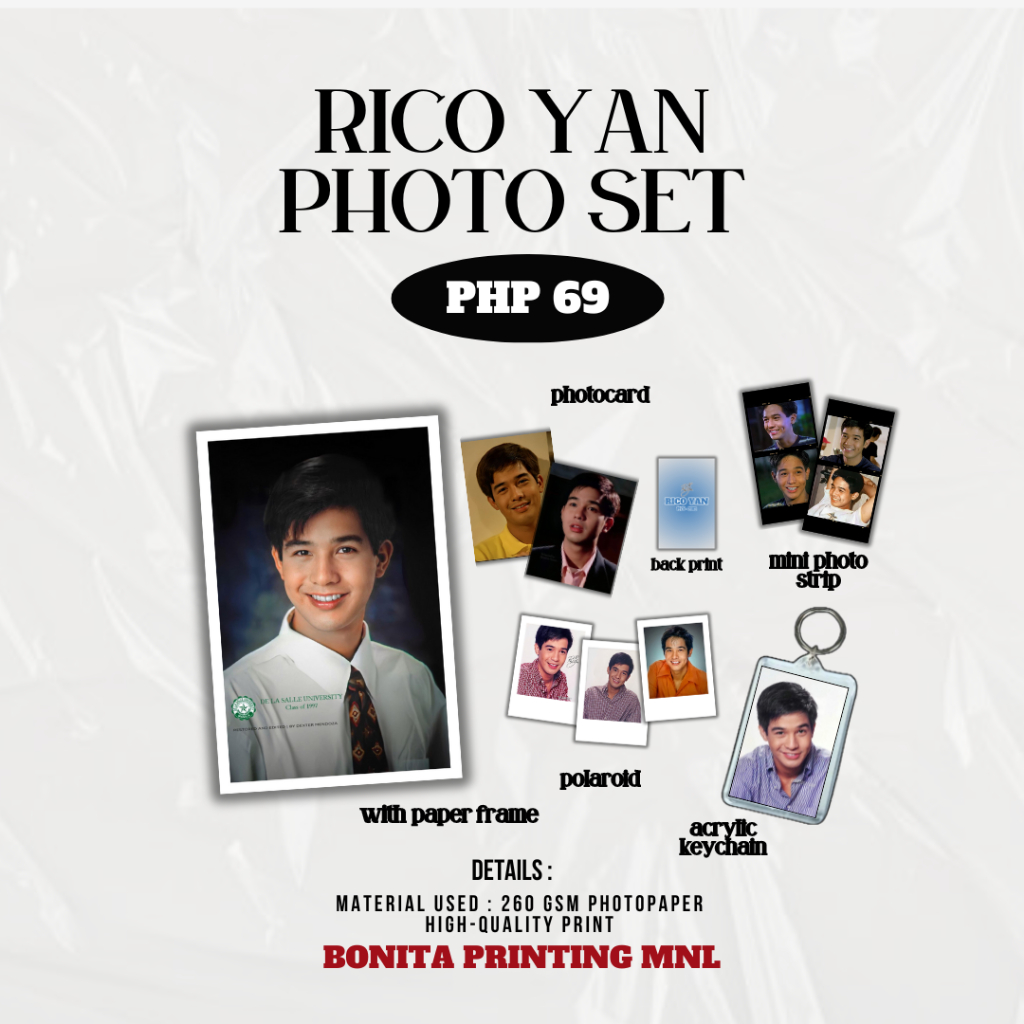 RICO YAN PHOTO PRINT KITS (FANMADE) | Shopee Philippines