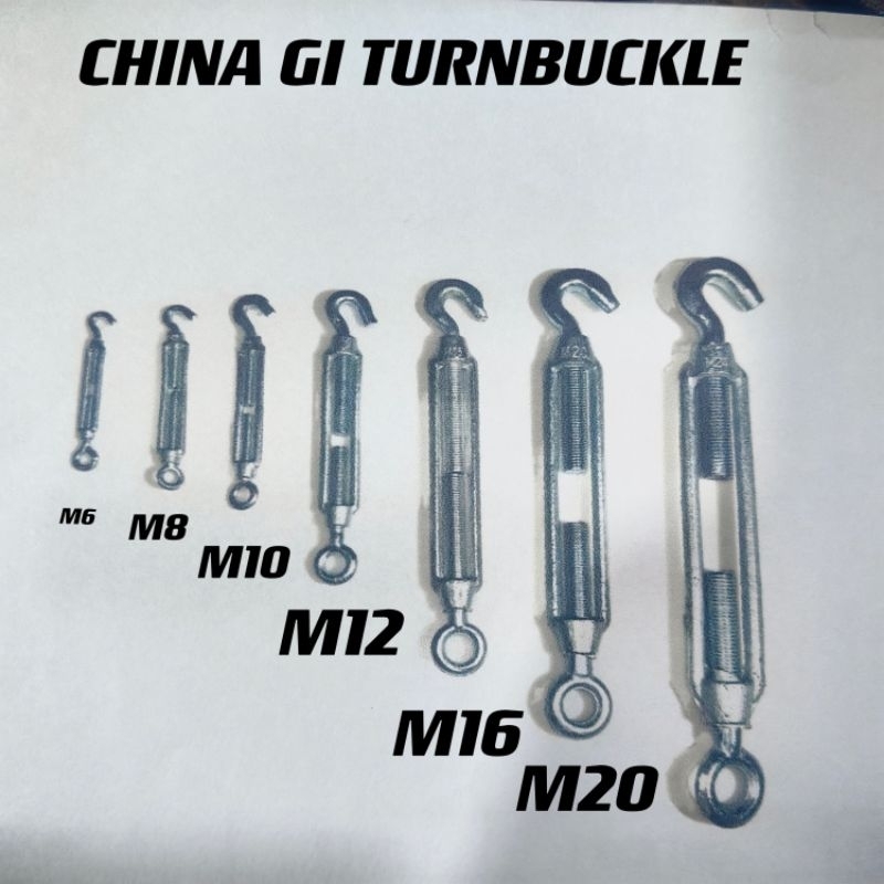 Per PCS/Gi Turn Buckle Heavy Duty Turnbuckle Hook And Eye 6mm 8mm 10mm ...