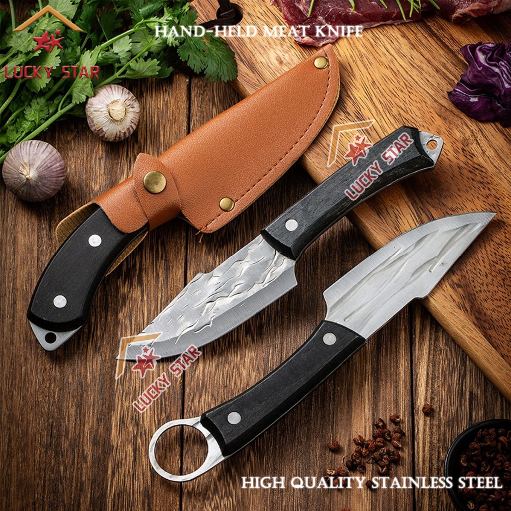 Small Kitchen Carving Knife With Leather Case Hand Forged Cutting Knife ...