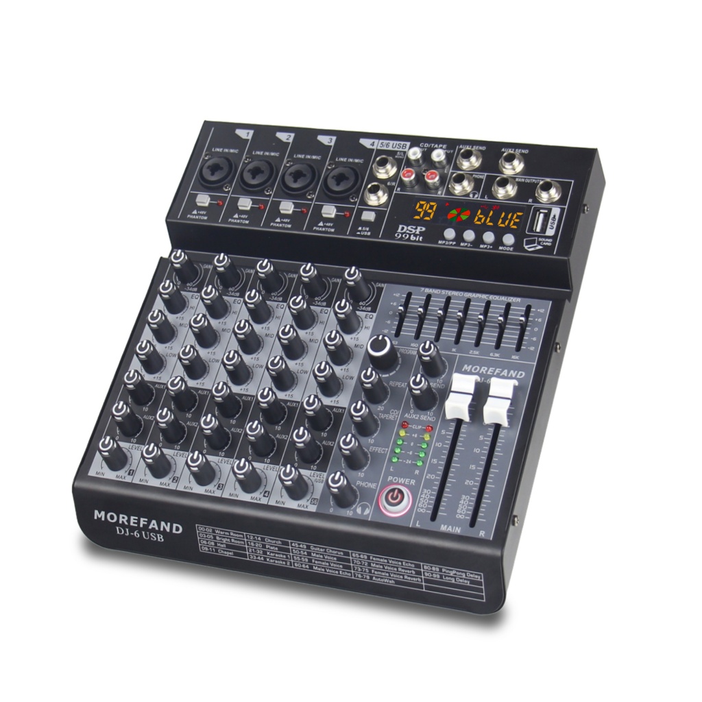 Propesyonal na Audio Mixer 7/4 Channel Mixer MG07BT / MG04BT USB Mixer ...