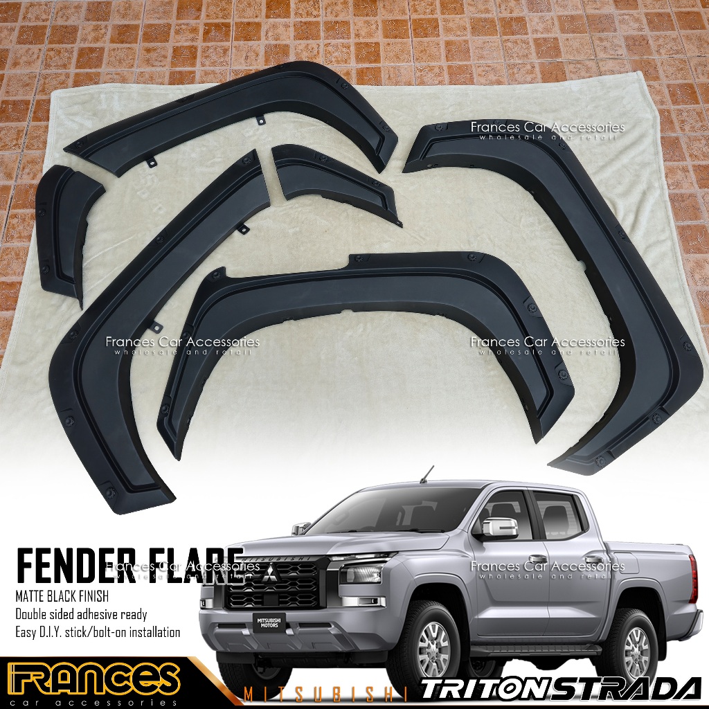 All New Triton / Strada 2024 to 2025 Thick Bushwacker Matte Black ...