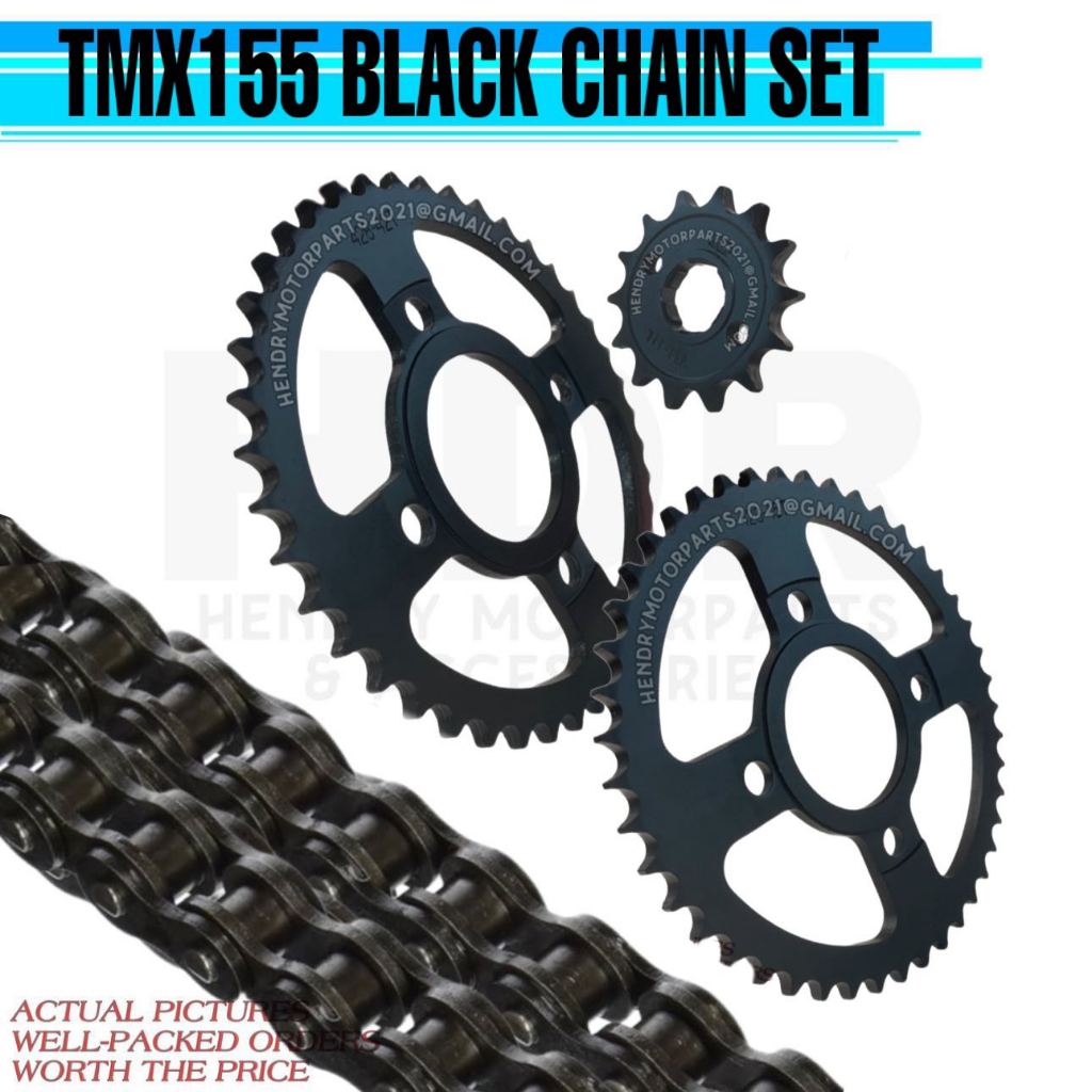 CSL Black Chain and Sprocket Set For HONDA TMX155 / TMX 155 (14T/42T ...