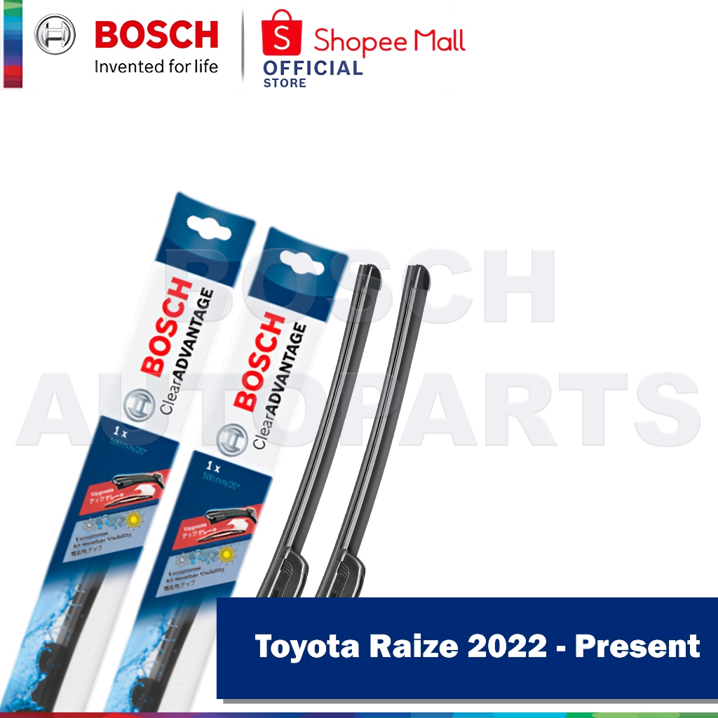 Bosch (Clear Advantage) Wiper Blade Set for Toyota Raize 2022 - Present Size 20"/15" | Shopee ...