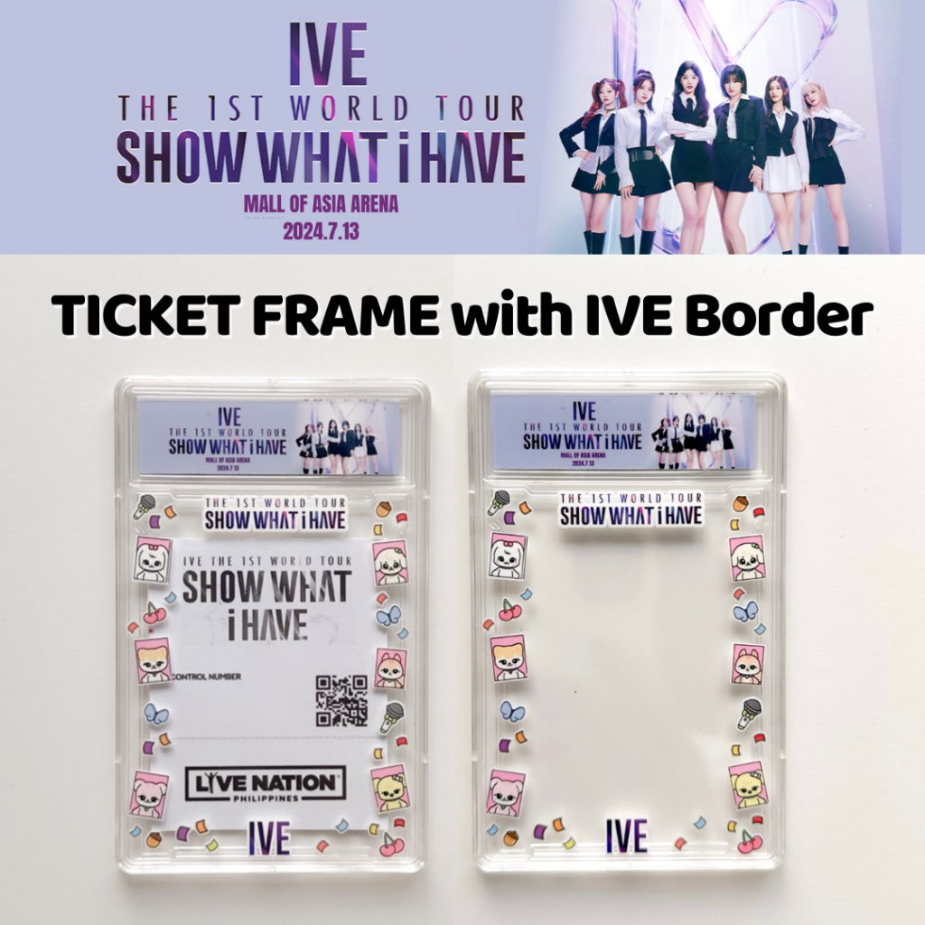 IVE The First World Tour Show What I Have Concert Ticket Case Frame ...