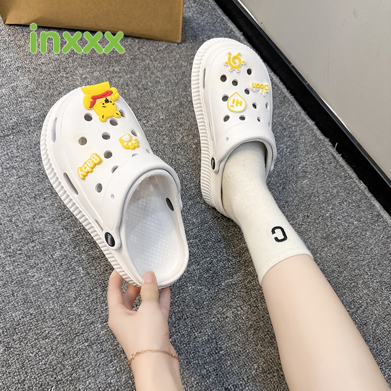 miss.puff new style crocs for women thick soled sandals Beach Slippers ...