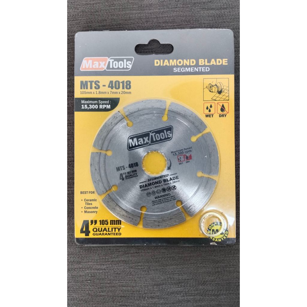 MaxTools 4" Segmented Diamond Cutting Blade (MTS-4018) | Shopee Philippines