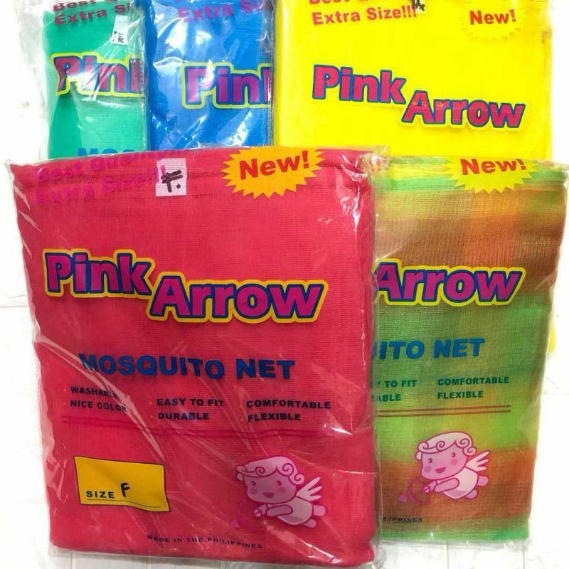 PINK ARROW Mosquitos Net Kulambo 5 size(SINGLE,DOOUBLE,FAMILY,KING ...