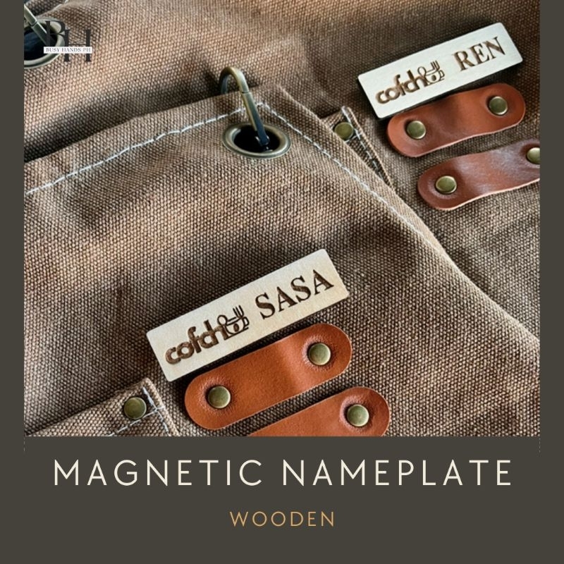 Personalized Magnetic Nameplate Wooden or Metal | Choose your style ...