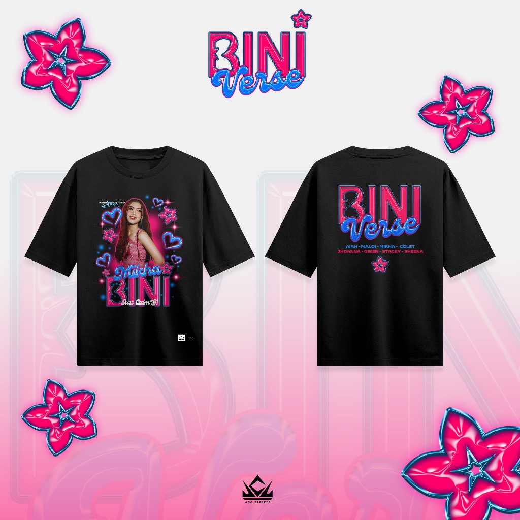 JCG STREETS! BINI Inspired Oversized Cotton Graphic T-Shirts For Women ...