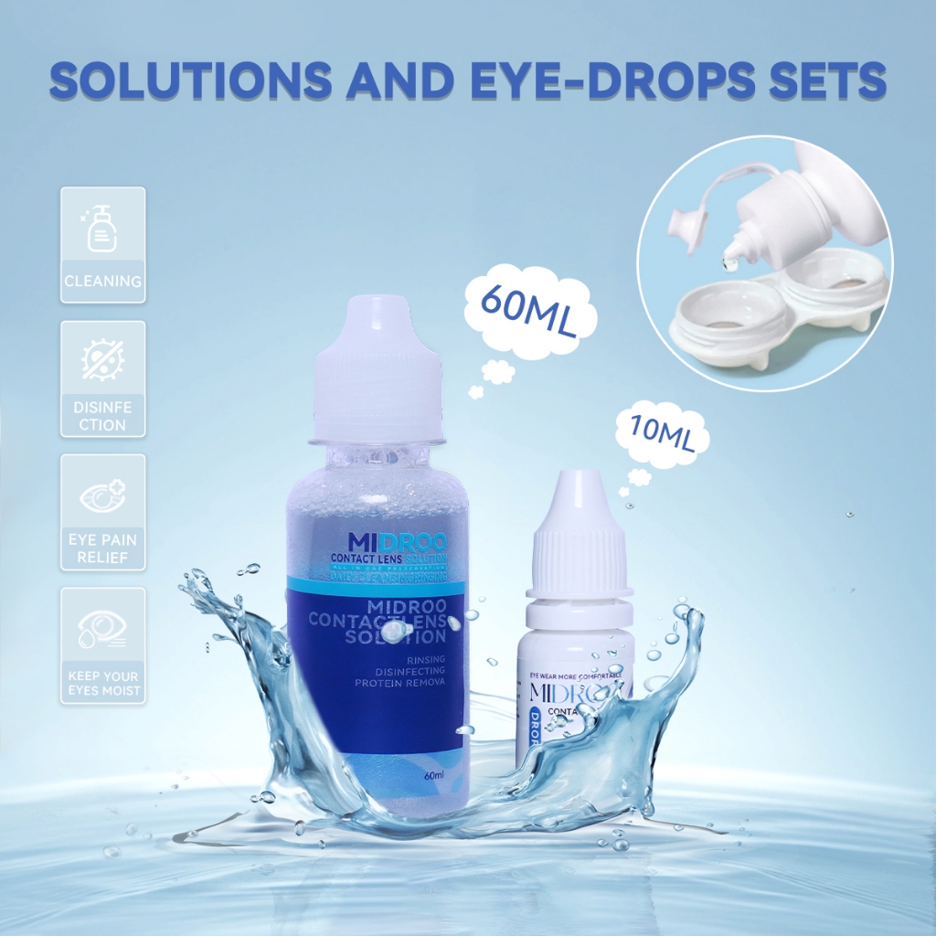 【Eye Care Kit】Contact Lens Care Solution 60/120/360ml lens Solution ...
