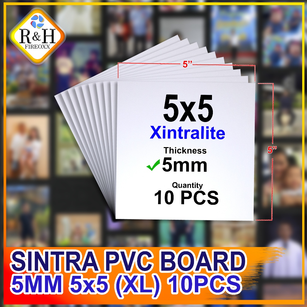 SINTRA PVC BOARD | 5X5 5mm | 10 PCS | Shopee Philippines