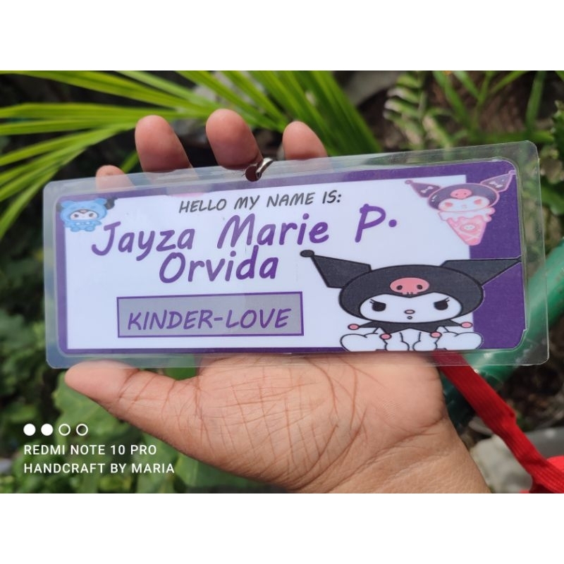 kuromi mine craft name tag laminated front only | Shopee Philippines