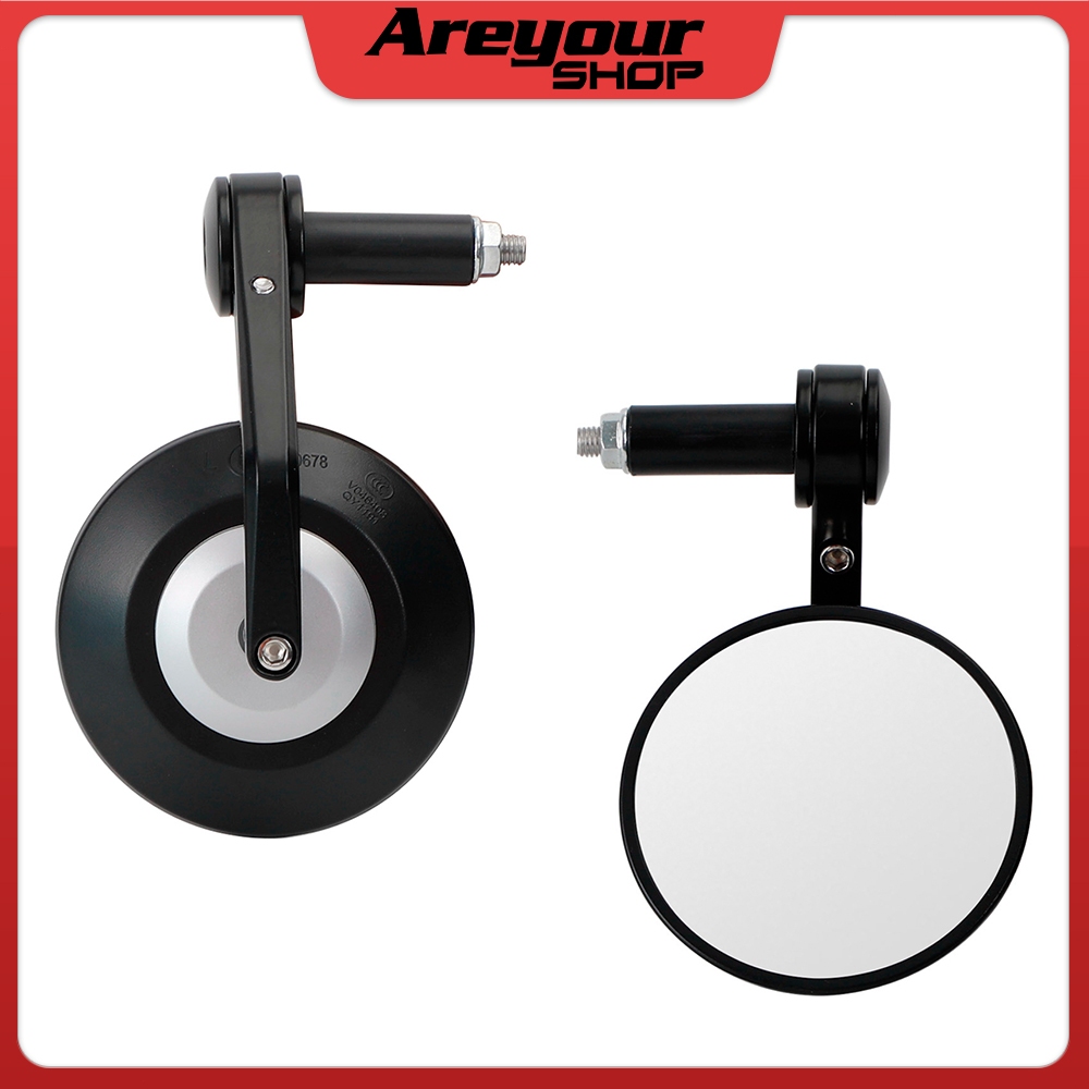 Universal Bar end side mirror for motorcycle M8 Scooter Street Bike ...