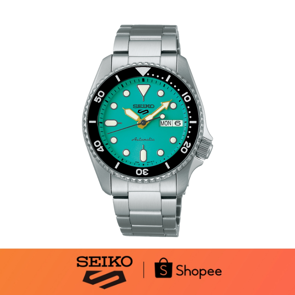 Seiko 5 Sports SRPK33K1 Teal Dial Stainless Steel Strap Men's Automatic ...