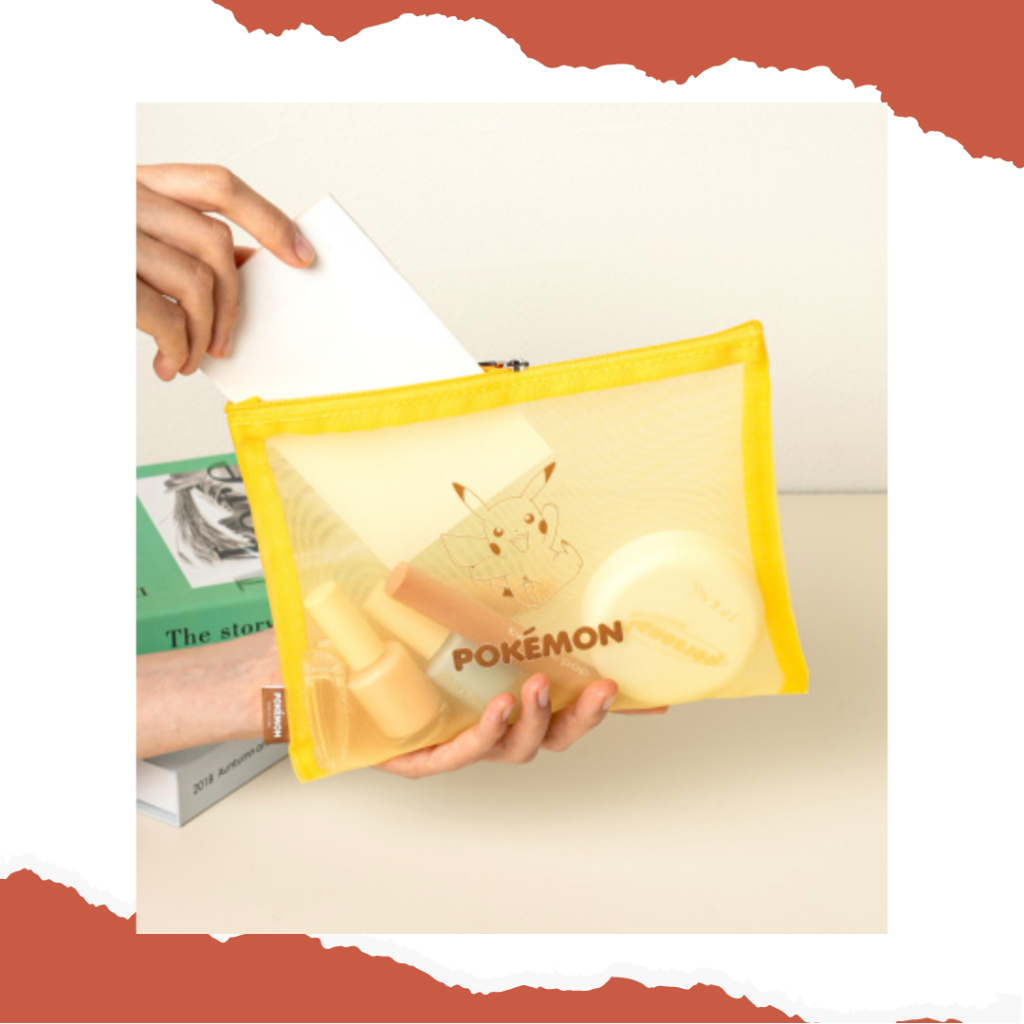 DAISO KOREA - Pikachu Mesh Pouch | Shopee Philippines