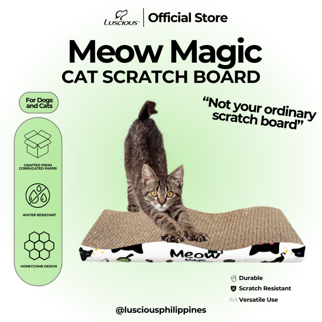 Meow Magic Cat Scratch Board Kitten Scratching Cardboard High-density ...