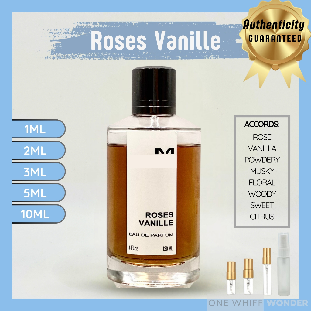Roses Vanille (1mL, 2mL, 3mL, 5mL or 10mL) ONE WHIFF WONDER | Shopee ...