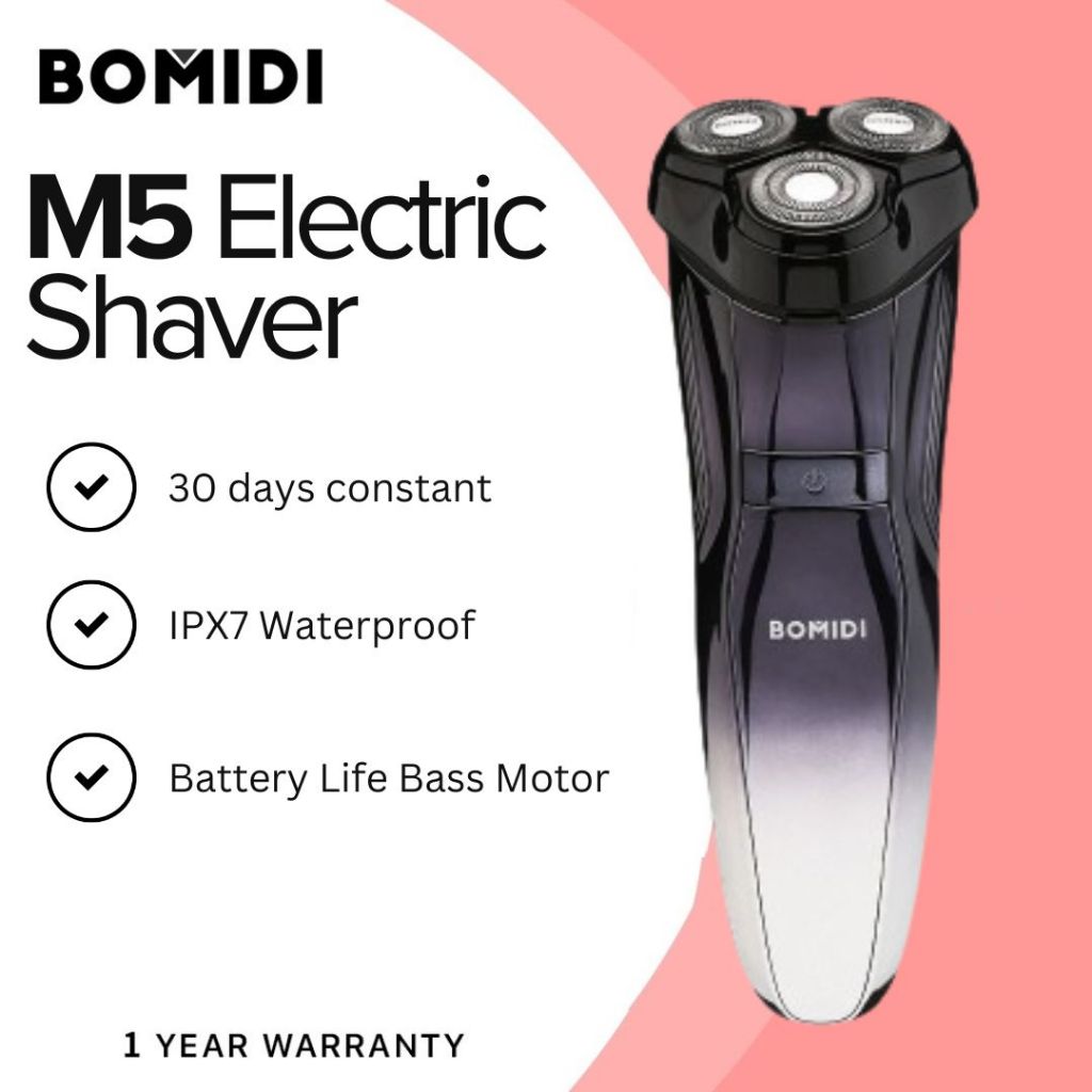 BOMIDI Electric Shaver 3D Roating Razors Beard Trimmer USB Type C ...