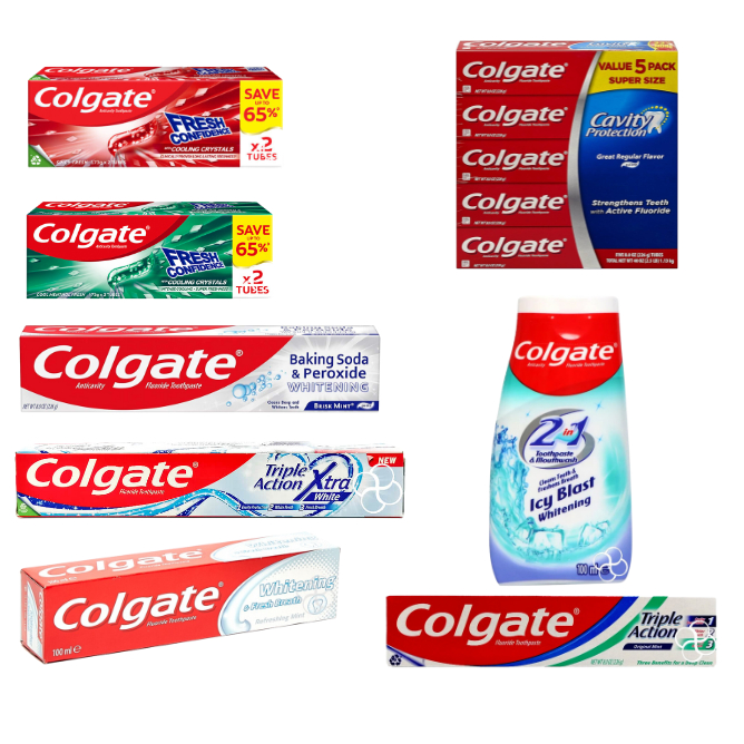 Colgate Fresh Confidence, Cool Menthol, Peroxide Whitening, Icy Blast ...