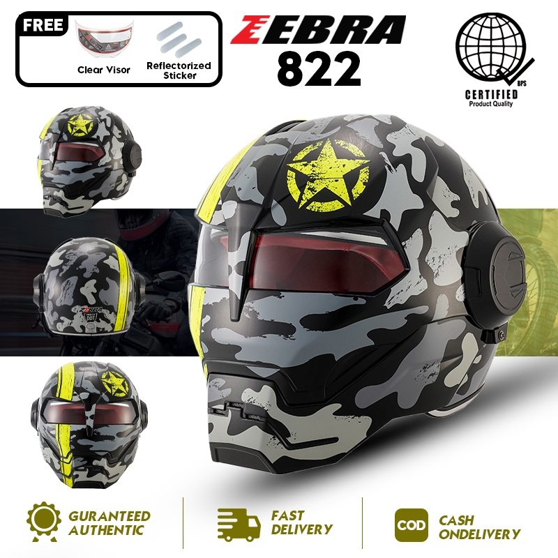ZEBRA YM-822 Helmet Full Face Helmet For Motorcycle Spyder Helmet Agu ...