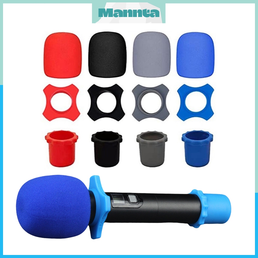 Shakeproof Silicone Wireless Microphone Holder Anti-Rolling Mic ...