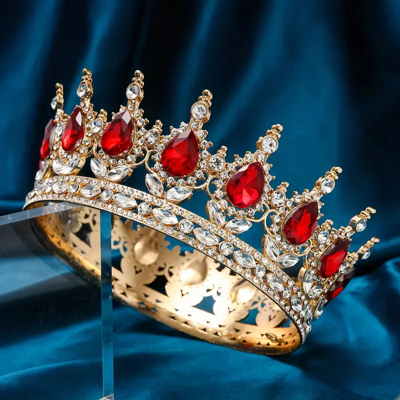 Luxury Queen Crown Royal King Crown Metal Round Pageant Wedding ...
