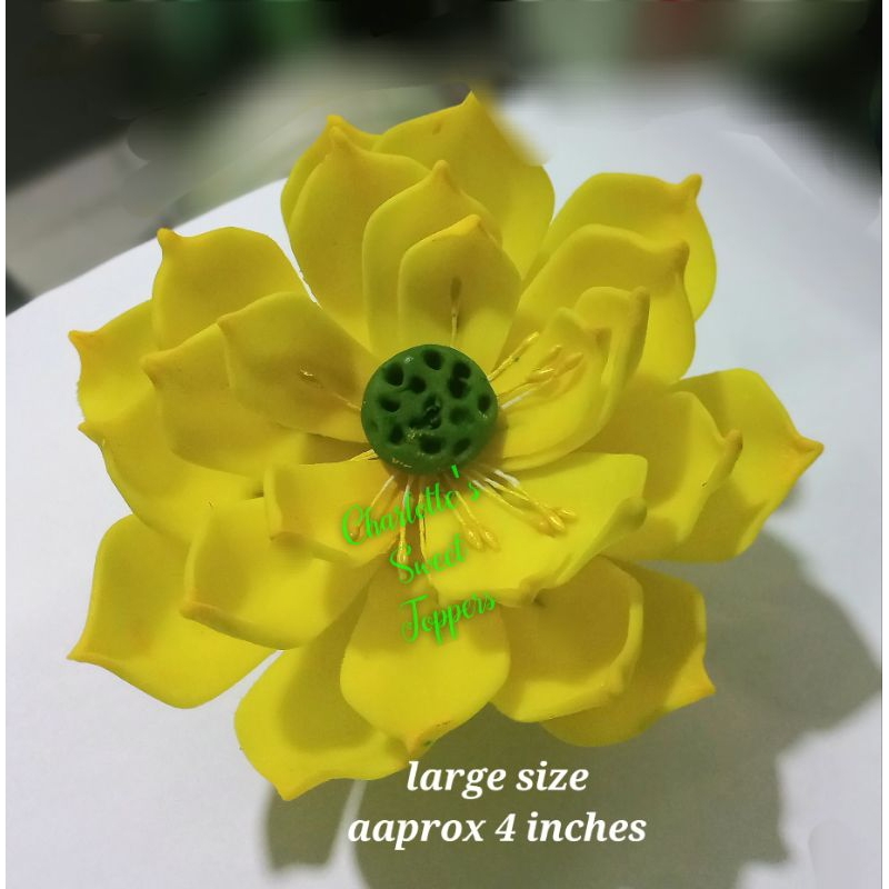 EDIBLE GUMPASTE LOTUS/LILY CAKE TOPPER (PRE-ORDER) | Shopee Philippines