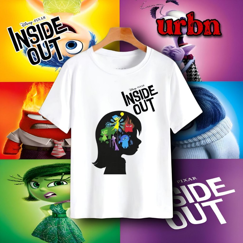 INSIDE OUT WHITE SHIRT FOR KIDS AND ADULT. SUBLIMATION PRINT NOT FADING ...