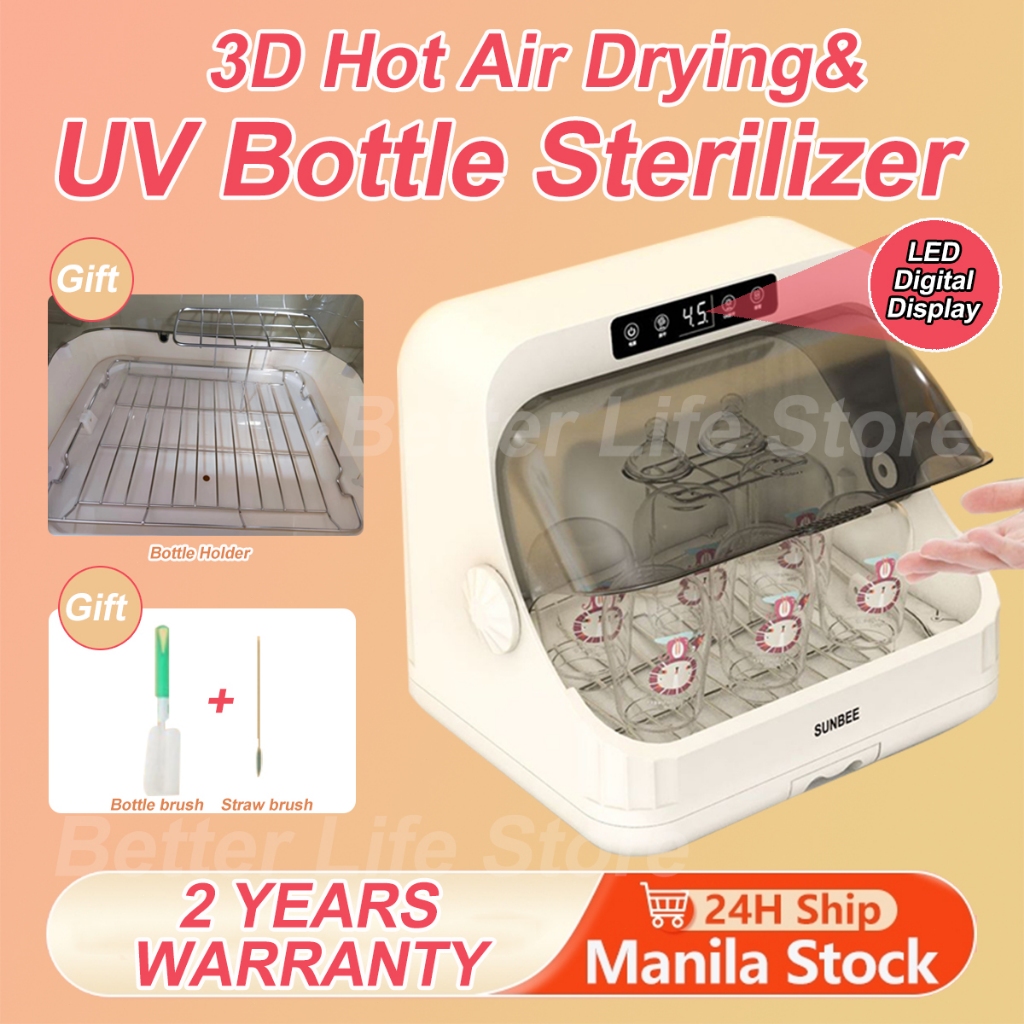 3 In1 Baby Bottle Sterilizer And Dryer 20L Large Capacity UV Sterilization Cabinet Auto Shut-Off ...