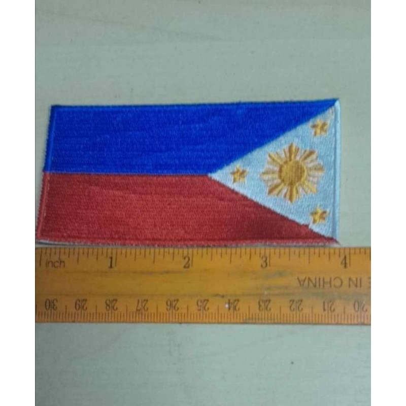 Philippine Flag Embroidered Patch With Magic Tape/Velcro Standard Size ...