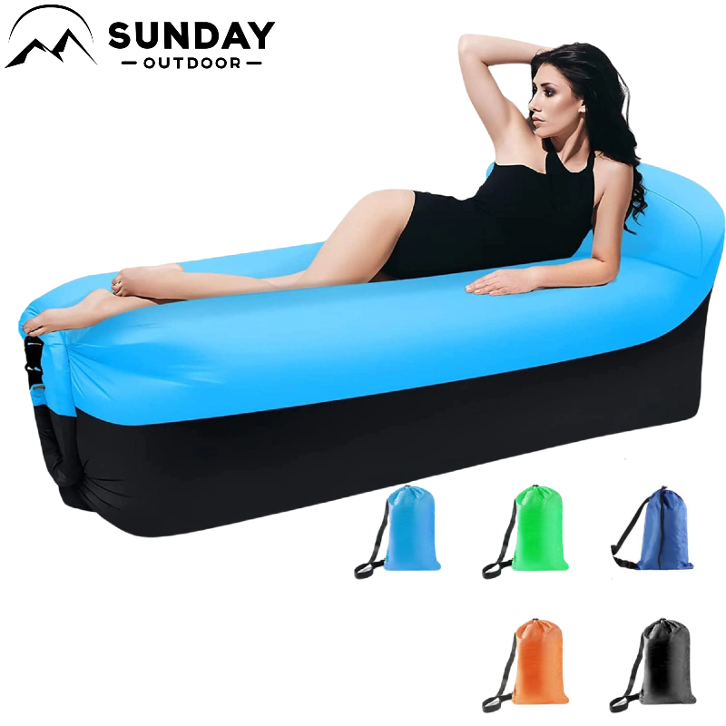 Sunday Outdoor Inflatable Lounger Air Sofa Chair Camping & Beach ...