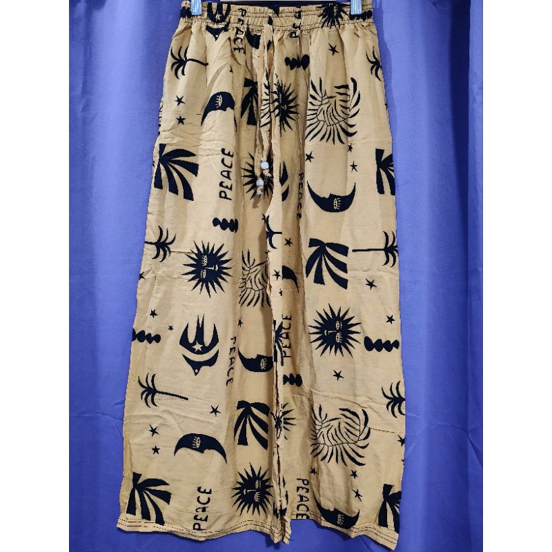 CHALLIS SQUAREPANTS W/ POCKET PRINTED Full Length (Fits 24 to 36 Inches ...