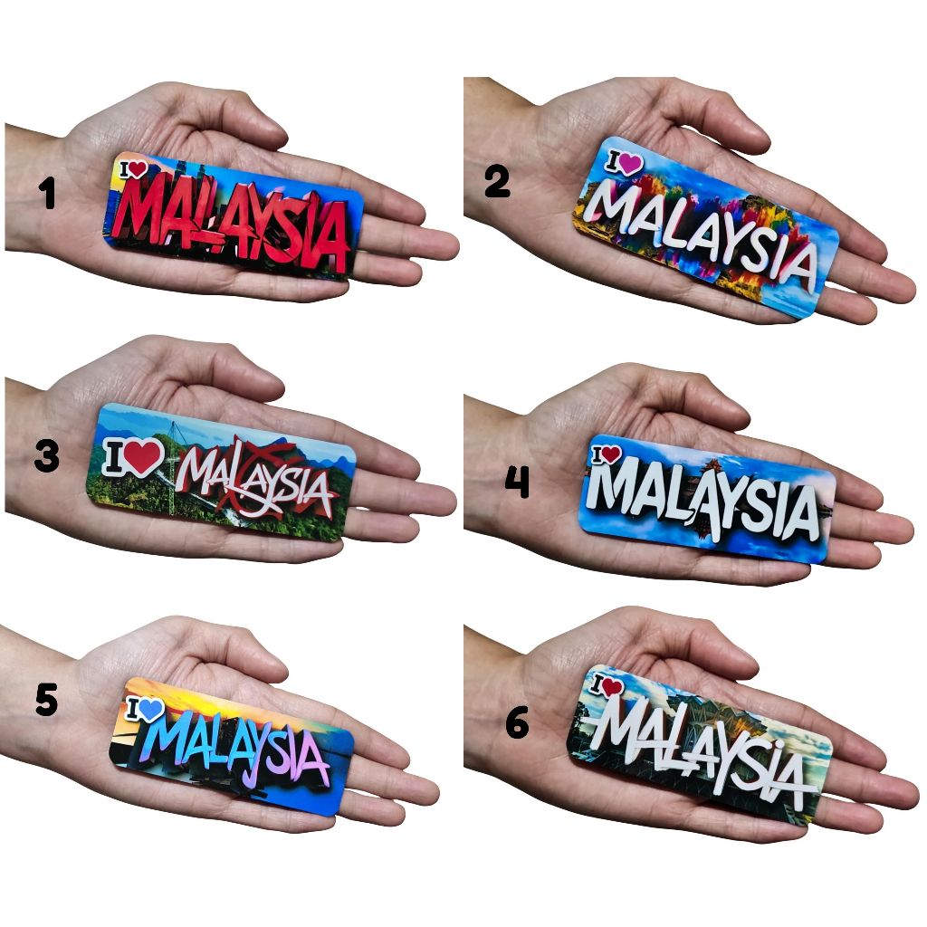 I LOVE MALAYSIA RECTANGLE DESIGN RUBBER REF MAGNET | Shopee Philippines