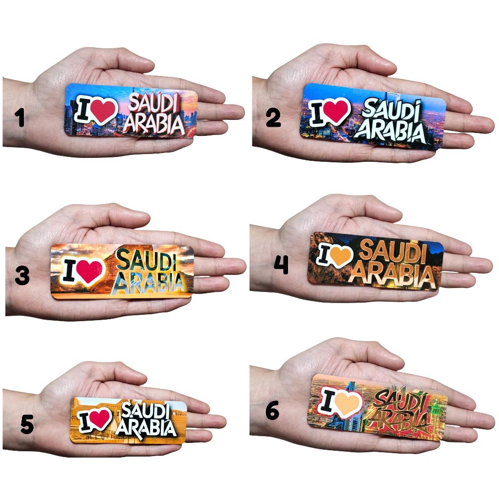 I LOVE SAUDI ARABIA RECTANGLE DESIGN RUBBER REF MAGNET | Shopee Philippines