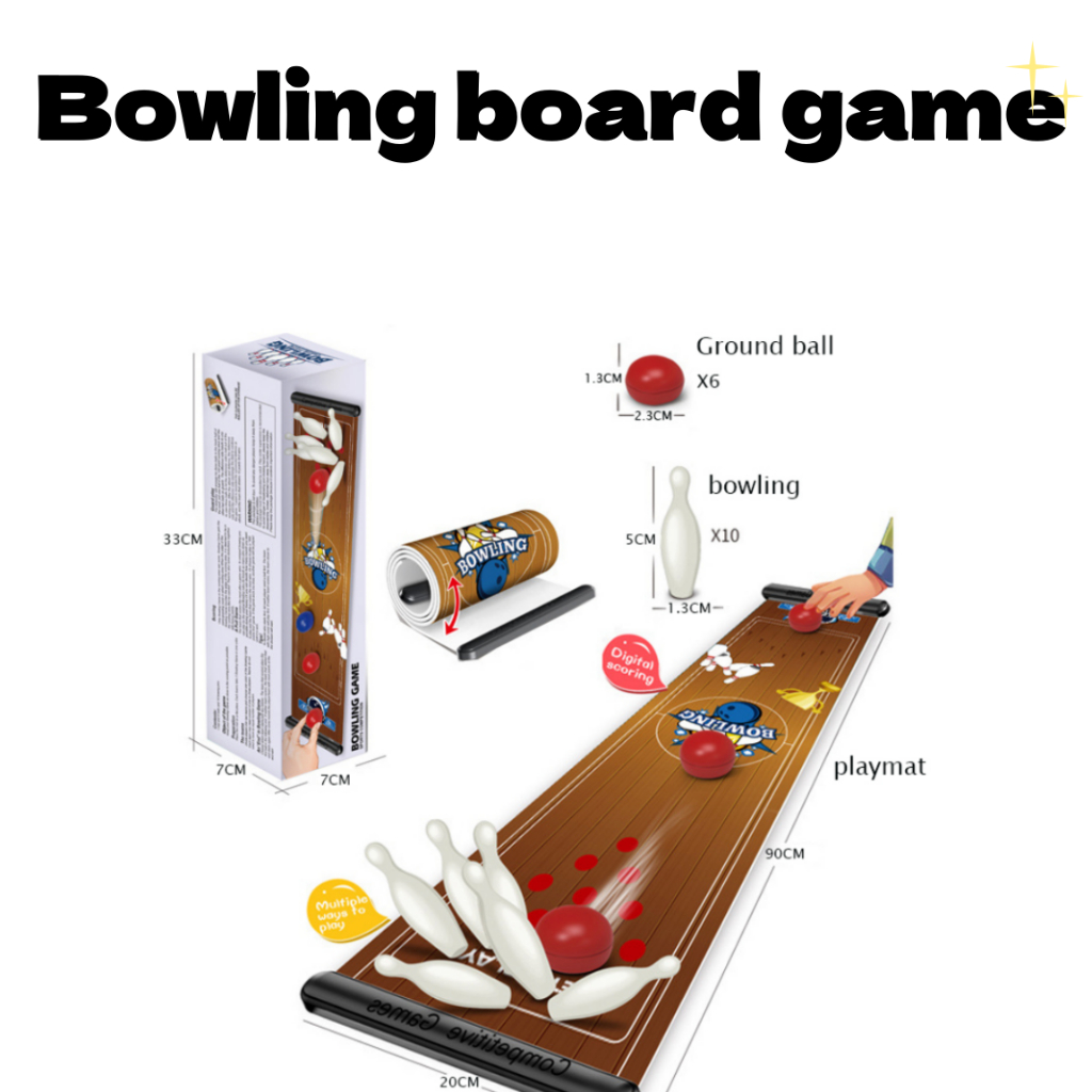 mini tabletop bowling game Board game fun indoor parent-child ...