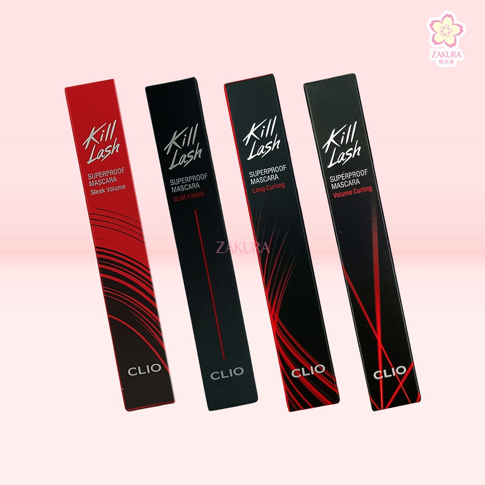 CLIO Kill Lash Superproof Mascara-00- Slim Fixing/03- Sleek Volume/01 ...