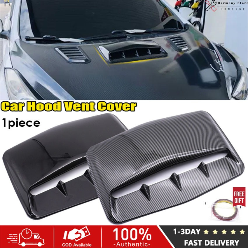 3D Fake Car Vents Decorative Air Flow Intake Hood Engine Cover ...