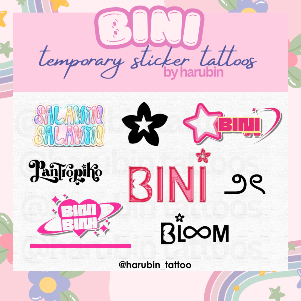 BINI Temporary Sticker Tattoos by HARUBIN | Shopee Philippines
