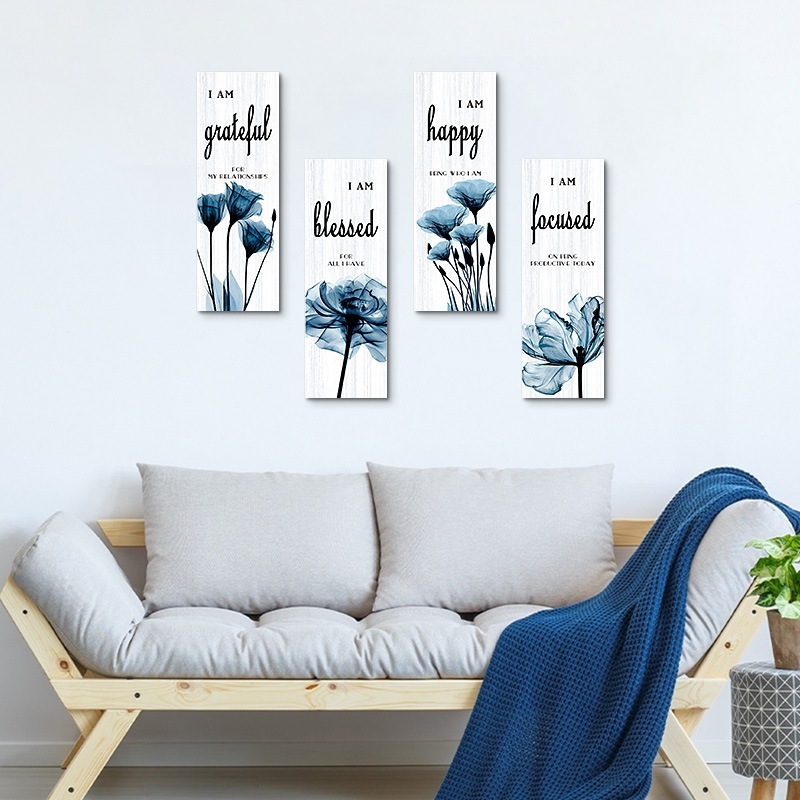 4pcs combination Stay Positve Word Hard Make it Happen Wooden Wall ...