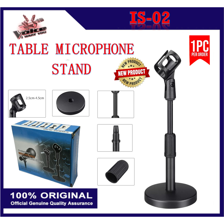 【VOICEBALL】Adjustable Desk Mic Stand Desktop Tabletop Table Top Short ...
