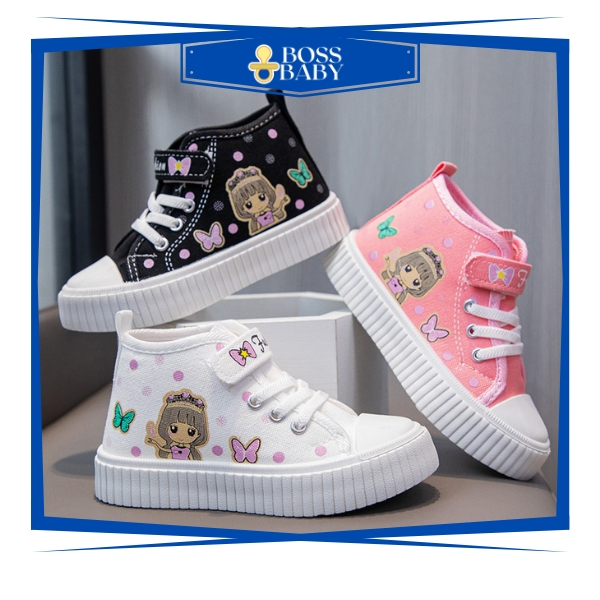 Boss.Baby New Trend Kids Fashion Canvas Sneaker Skate High Cut Shoes ...